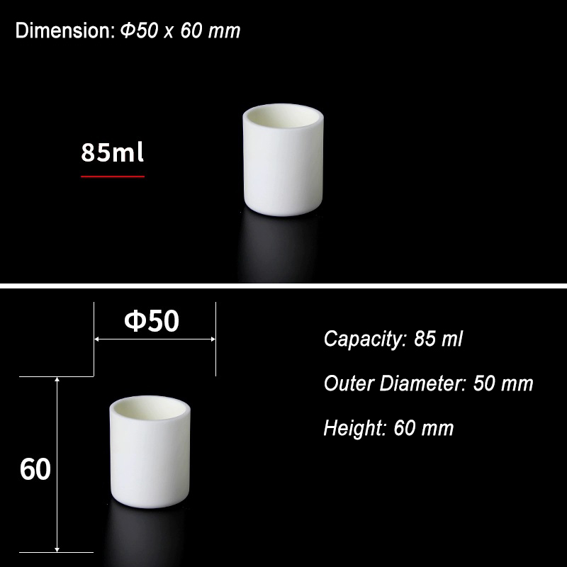 High Purity Alumina (Al2O3) Cylindrical Crucible